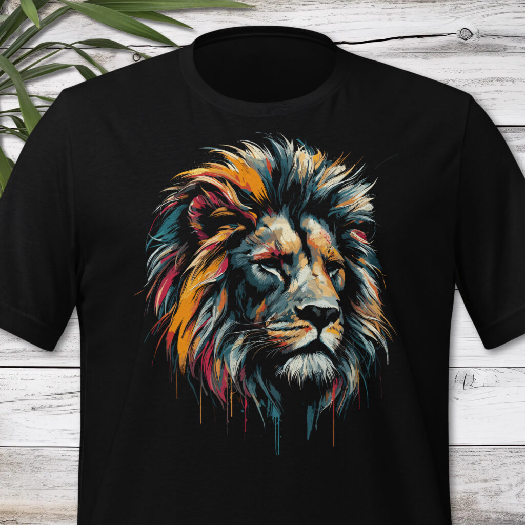 T shirt with lion store